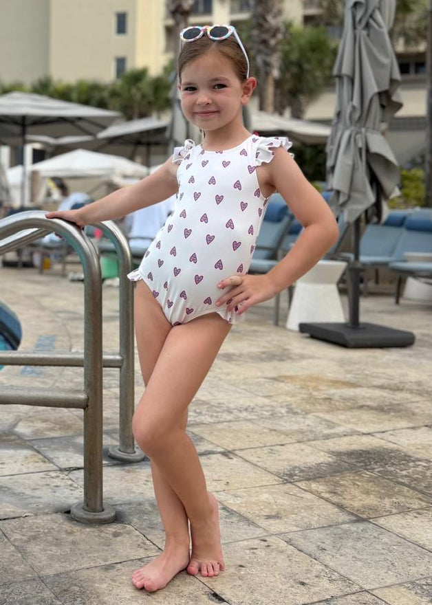 Hearts Girls One Piece Swimsuit – Krio Color SAS - NIT 901047970-0
