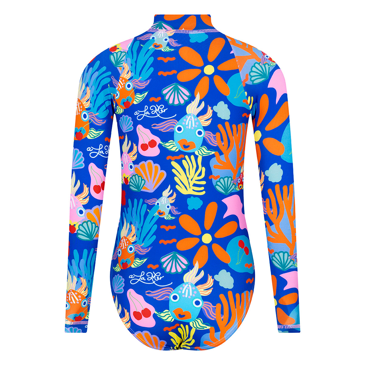 Sparkling Fish Girls Long Sleeve Bodysuit Rash Guard | Krio + Color ...